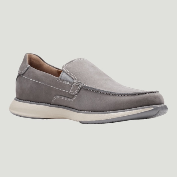 Clarks | Shoes | Mens Clark Unstructured Pilot Step Loafer Grey Nubuck ...